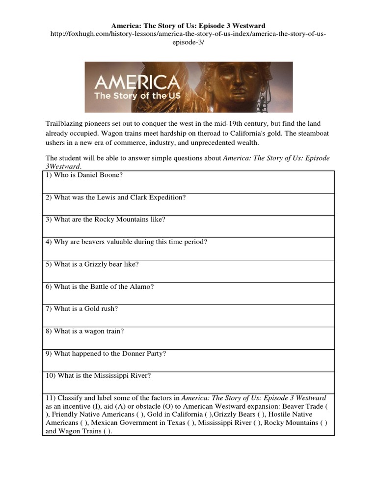 Episode 3: Westward Expansion Insights | PDF | North America | Western ...