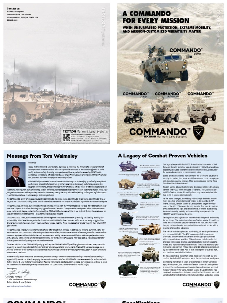 Tmls Commando Family of Vehicles | PDF | Humvee | Gun Turret