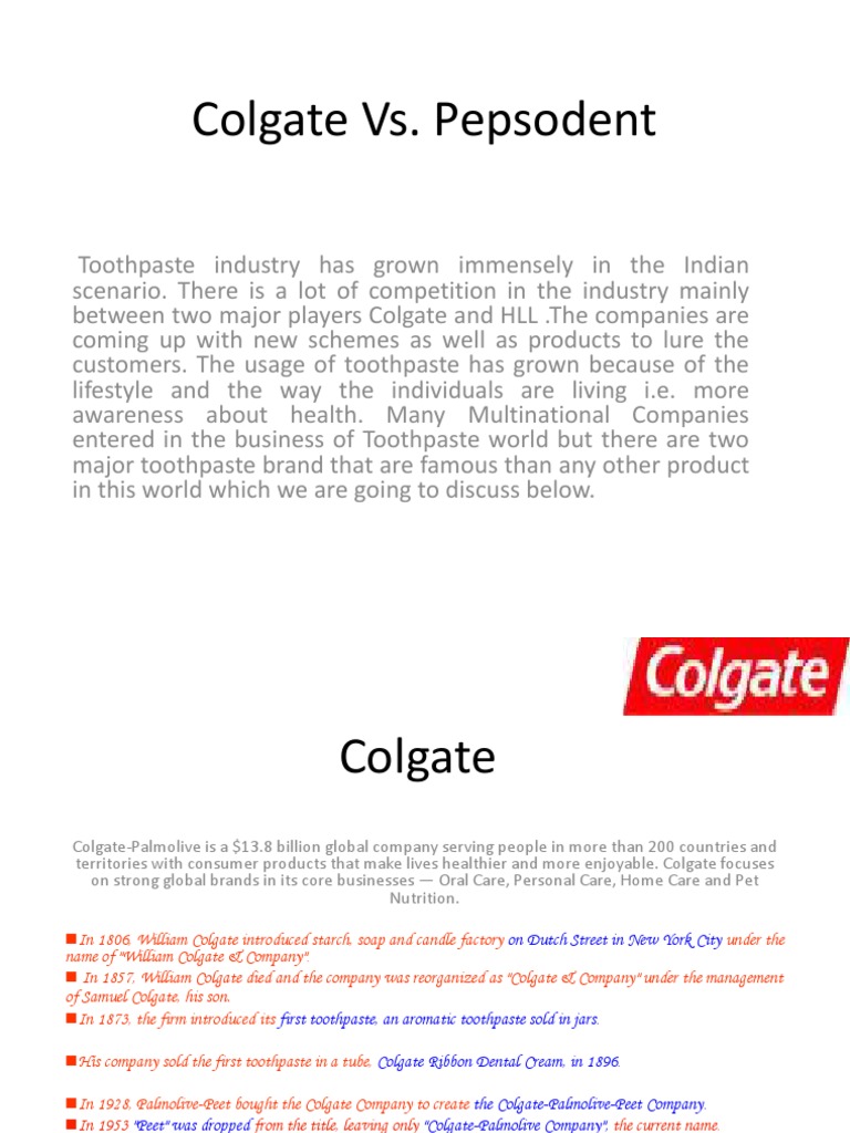 Pepsodent Vs Colgate | PDF | Sustainability | Business