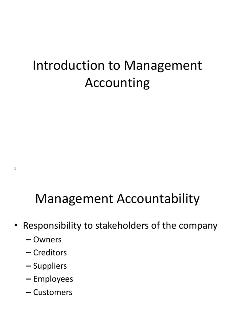 Introduction to Management Accounting | PDF | Finance & Money Management