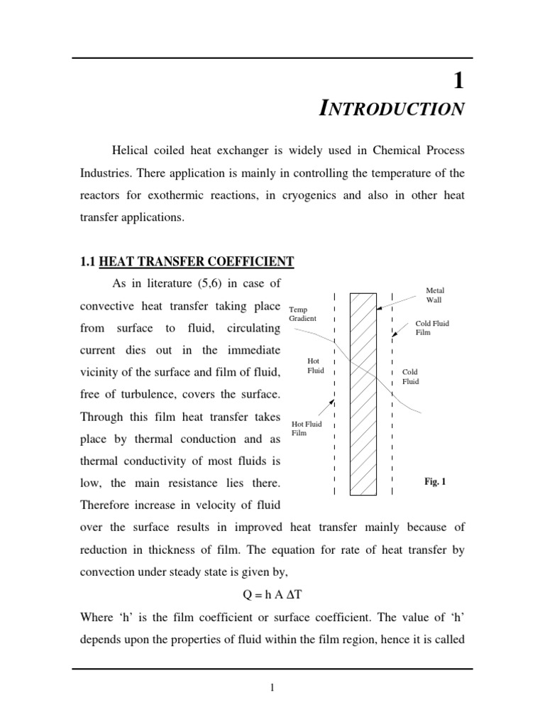 Analysis Of Heat Transfer In Helically Coiled Heat Exchangers Through