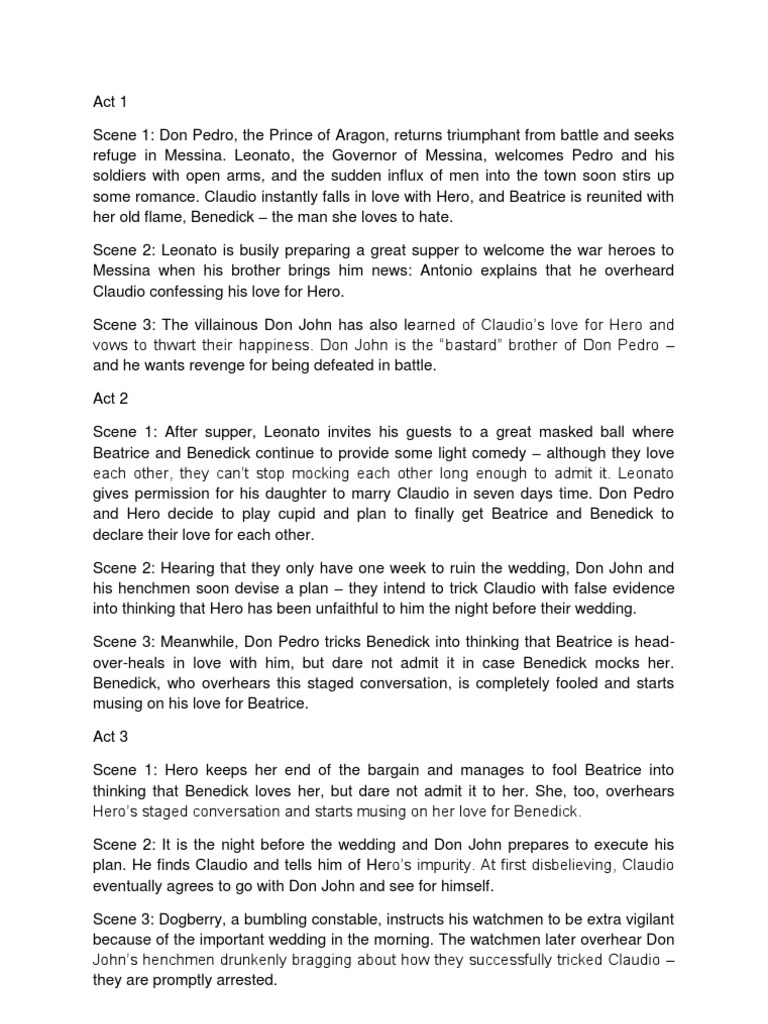 Much Ado About Nothing Analysis | PDF | Much Ado About Nothing