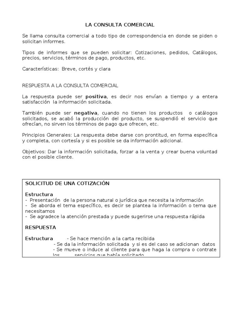 La Consulta Comercial | PDF | Pagos | Información