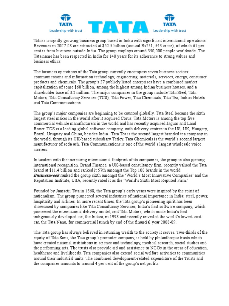 Tata | PDF | Composite Material | Business