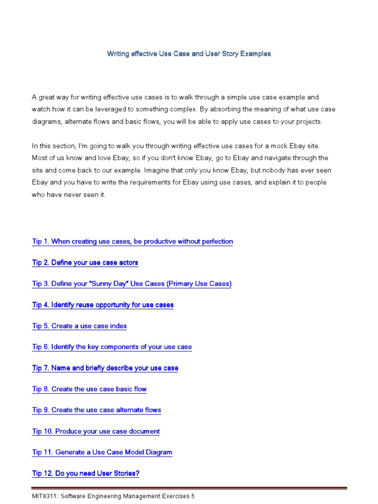 Writing Effective Use Cases | PDF | Use Case | Software Development