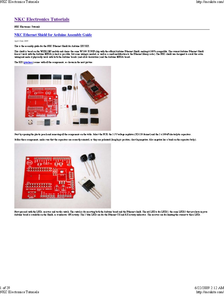 NKC Electronics Tutorials | PDF | Arduino | Electrical Connector