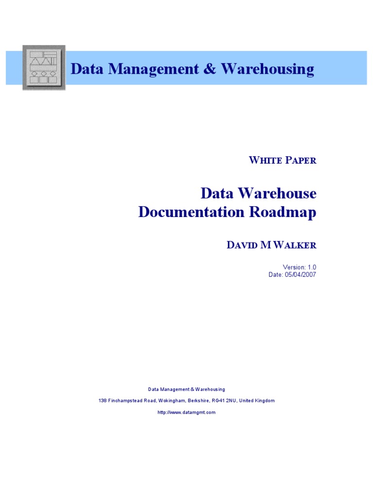 White Paper - Data Warehouse Documentation Roadmap | PDF | Service ...