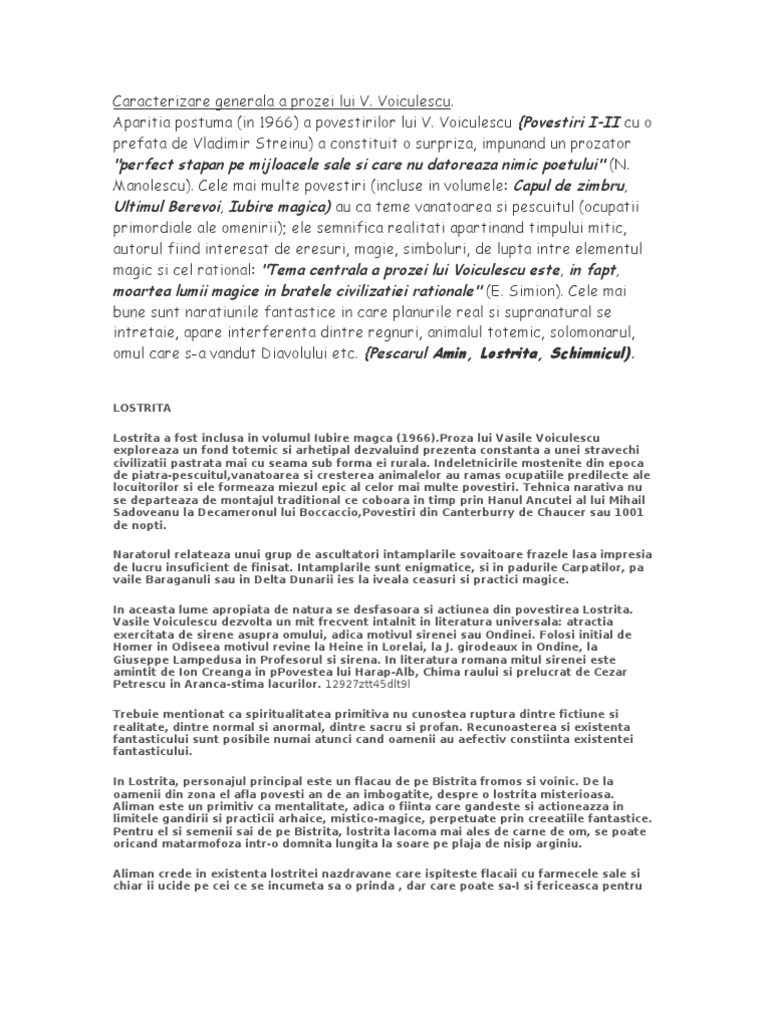 Lostrita - Voiculescu | PDF