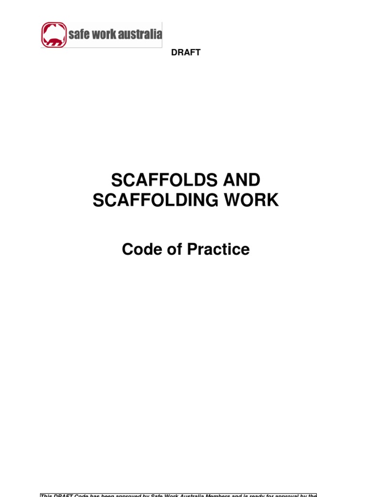 DRAFT Scaffolds Scaknffolding Work COP | PDF | Occupational Safety And ...