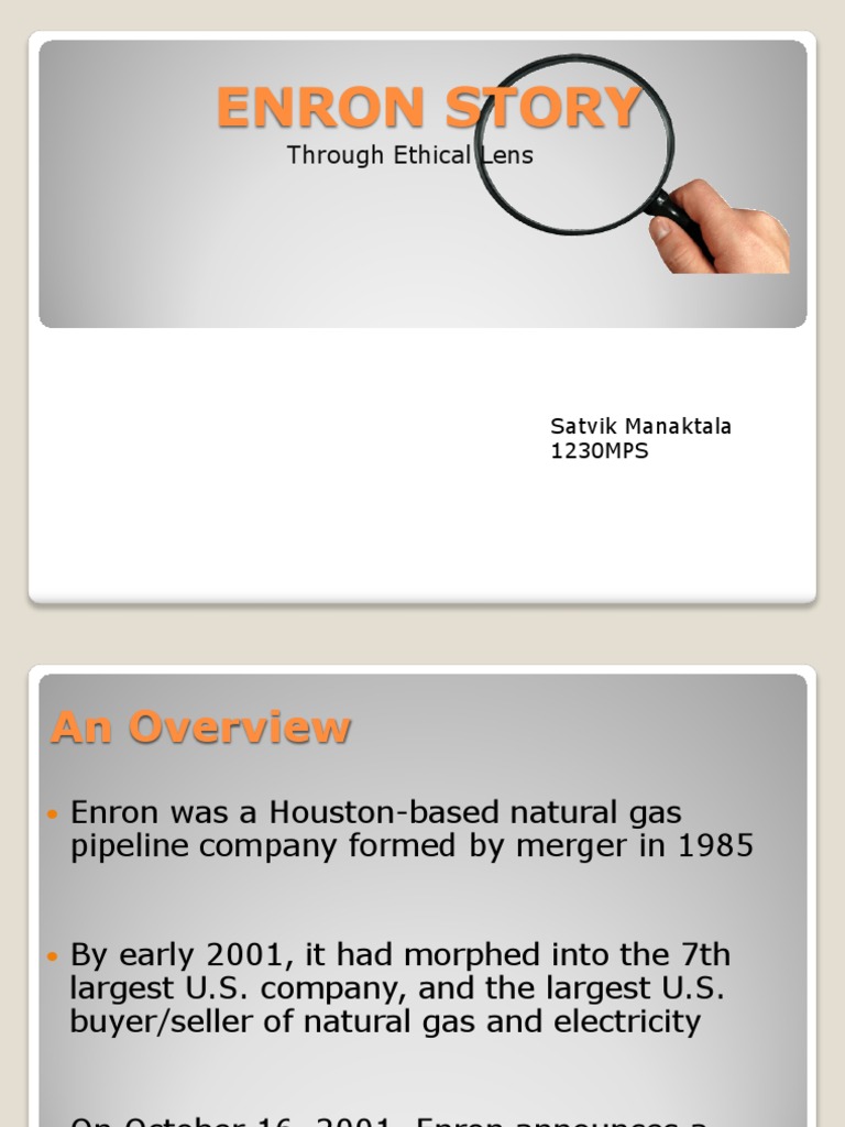 Enron Story: Through Ethical Lens | PDF | Business