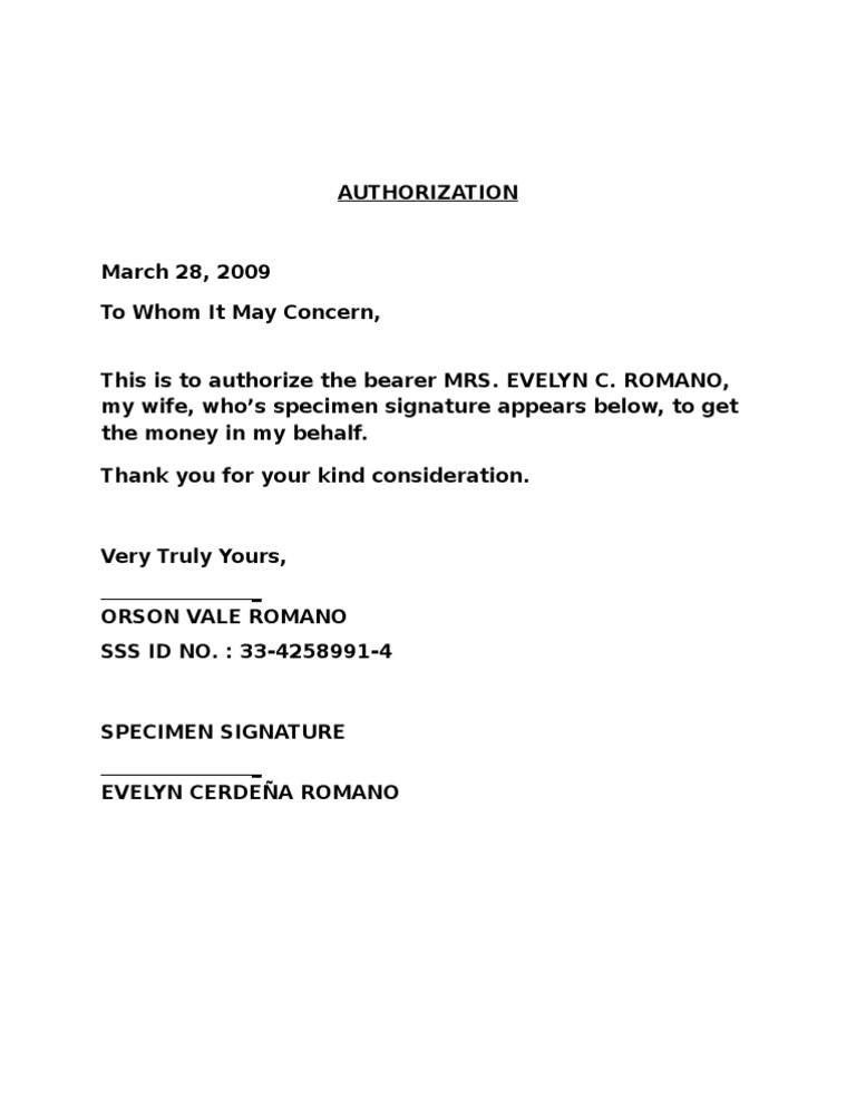 Authorization Letter | PDF