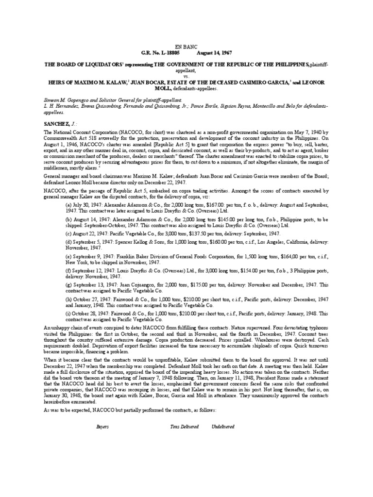 The Board of Liquidators v. Heirs of Maximo Kalaw | PDF | Lawsuit ...