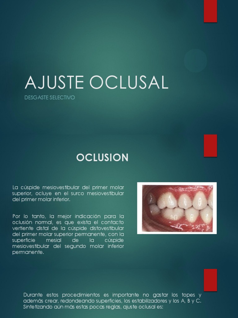 Ajuste Oclusal: Desgaste Selectivo | PDF | Naturaleza | Salud y bienestar