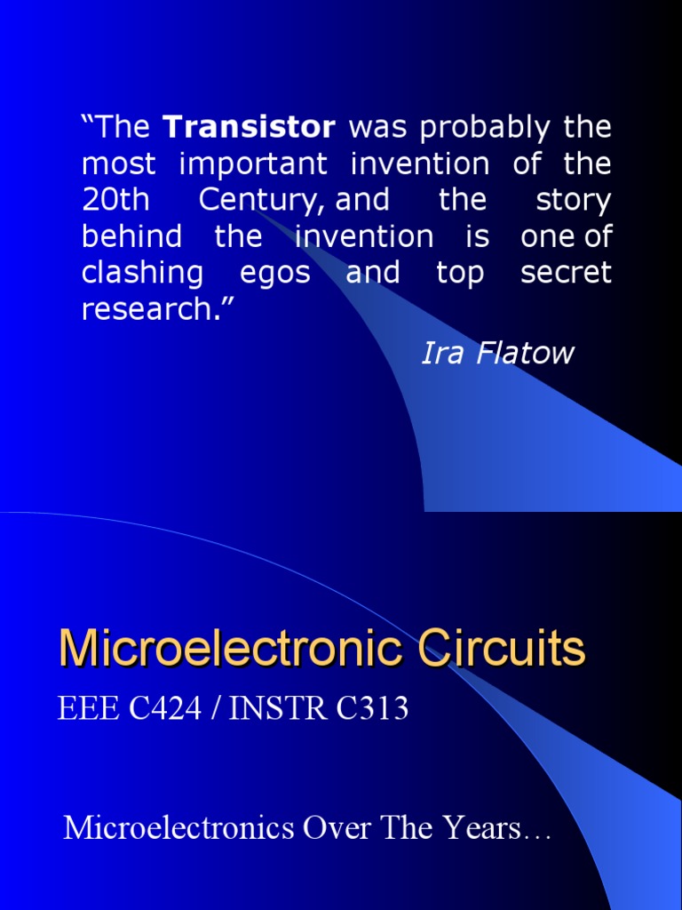 Microelectronic Circuits | PDF | Transistor | Integrated Circuit