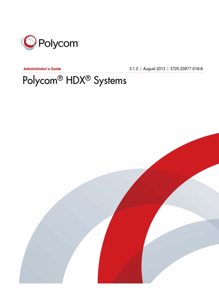 Administrator's Guide Polycom® HDX® Systems | PDF | Public Key ...