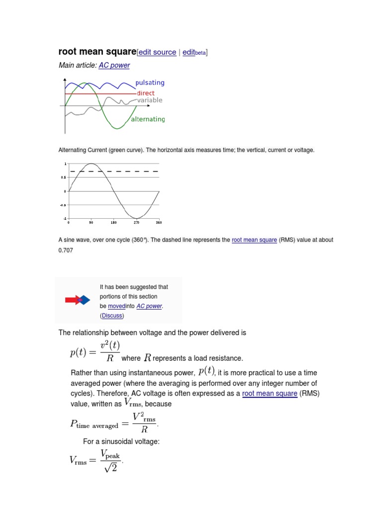 Root Mean Square | PDF | Root Mean Square | Amplitude