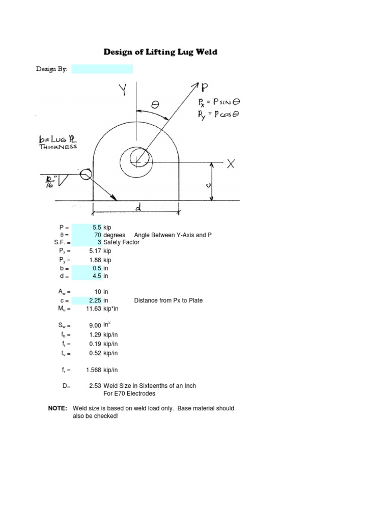 Lifting Lug Weld DesignR1a | PDF | Electric Heating | Welding