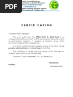 Certificate Of Employment Compensation Sample