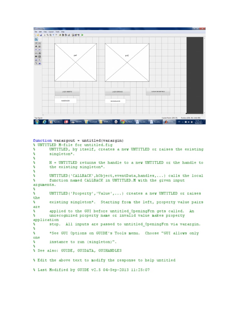 Function Varargout Untitled Varargin Pdf Matlab Object Computer Science