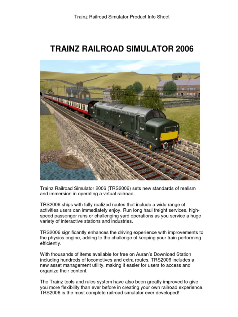 Trainz Railroad Simulator 2006 | Download Free PDF | Rail Transport | Simulation