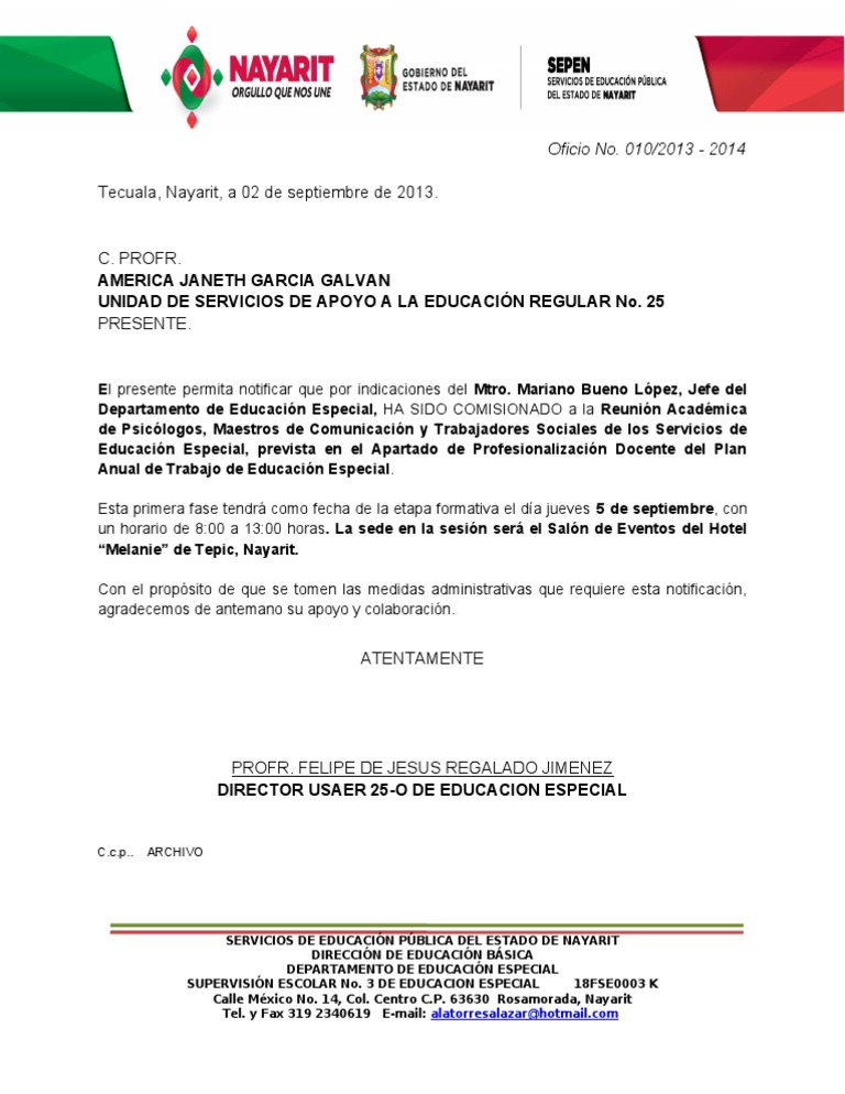 Formato de Oficio de Comision | PDF | Crecimiento personal y profesional