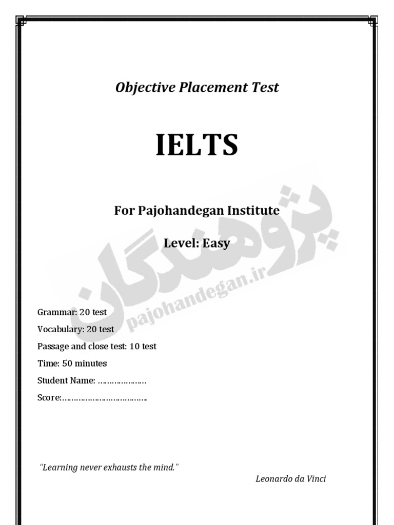 ielts-objective-placement-test-pdf