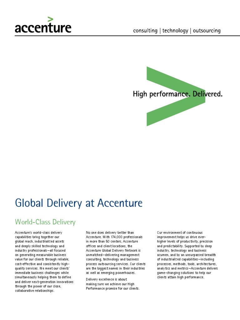 Accenture Global Delivery Network Services Overview | PDF | Business ...