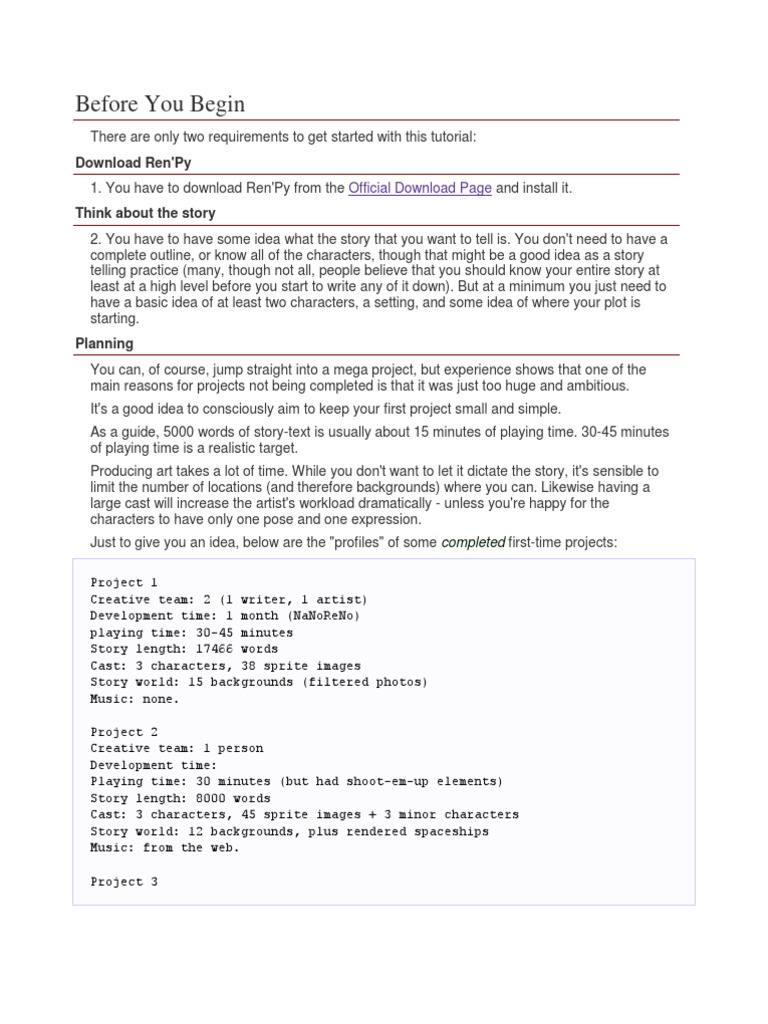 Visual Novel Guide | PDF | Menu | Computer File
