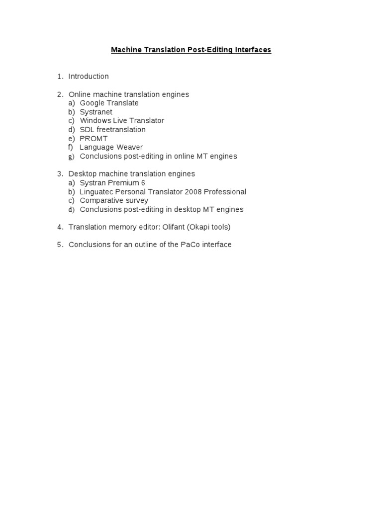 Machine Translation Post-Editing Interfaces | PDF | Translations | File ...