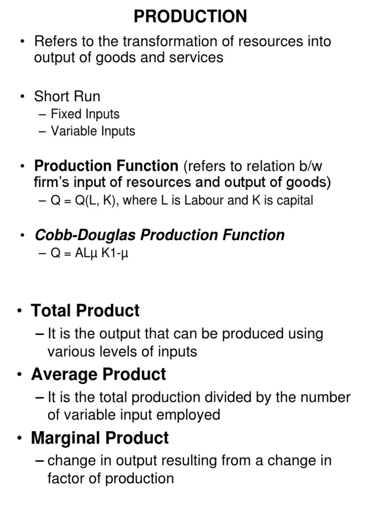 Production Economics | PDF | Labour Economics | Factors Of Production