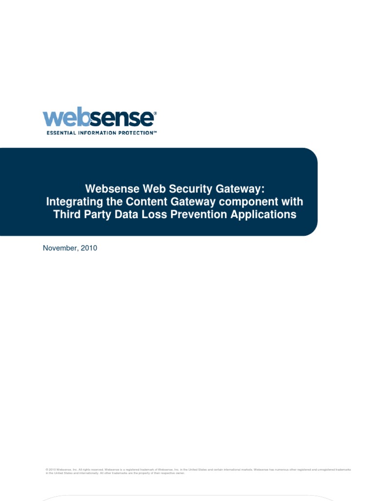 Websense Web Security Gateway DLP ICAP Integration | PDF | Proxy Server | Gateway ...