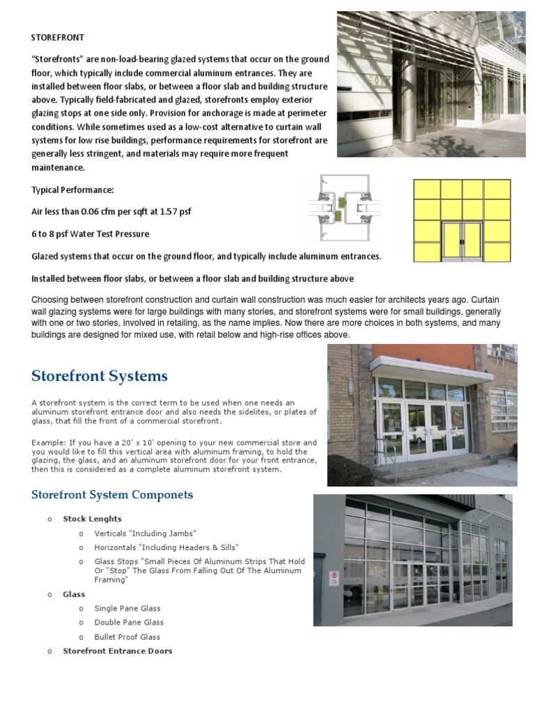 Storefront | PDF | Wall | Framing (Construction)