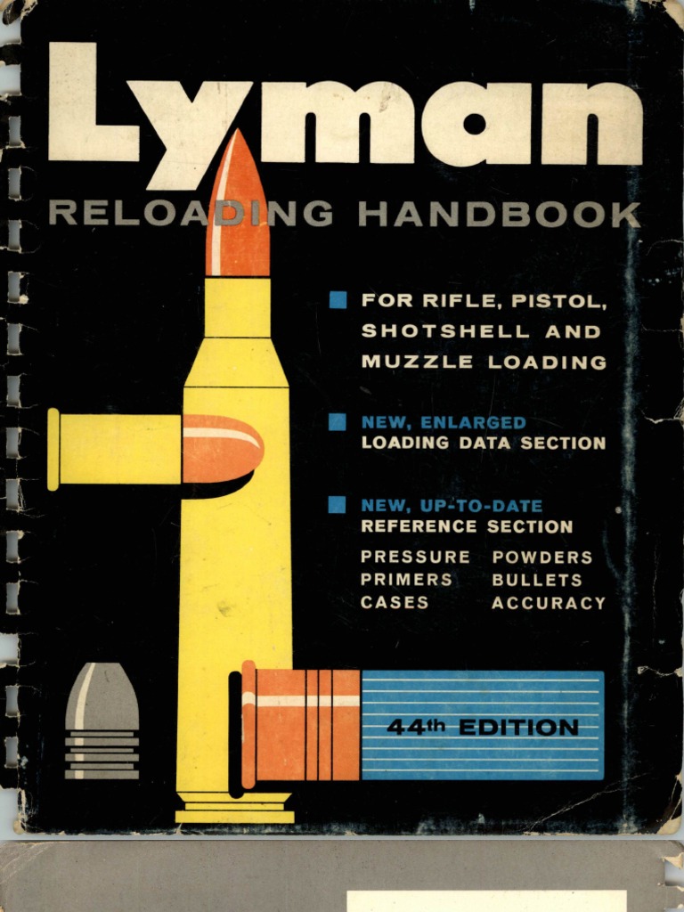 Lyman Reloading Handbook - 44th Edition - 1967 | PDF