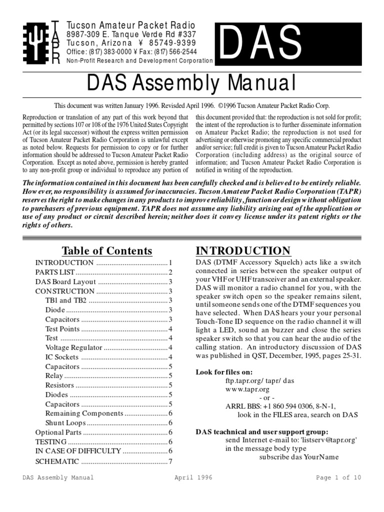 DAS Assembly Manual: T A P R | PDF | Printed Circuit Board | Capacitor