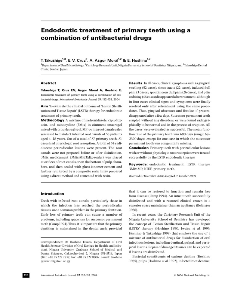Endodontic Treatment With 3mix-Mp | PDF | Human Tooth | Dentistry