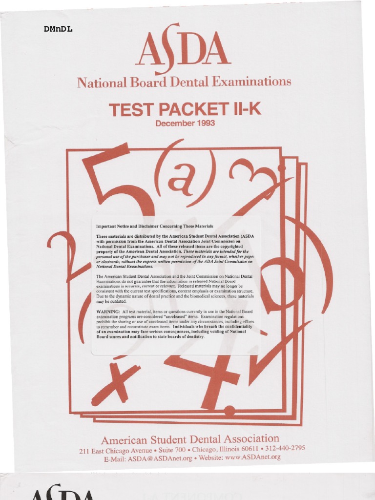 ASDA Released Test Packet | PDF