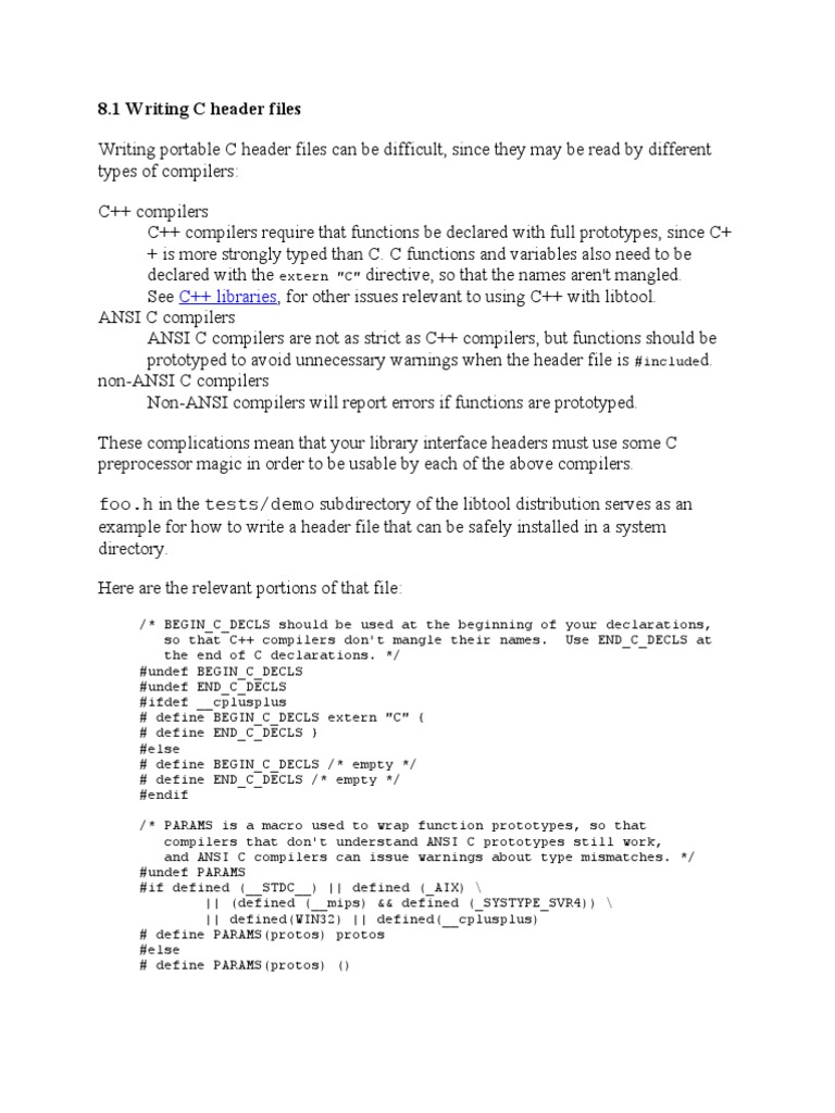 Writing C Header File | PDF | C (Programming Language) | C++