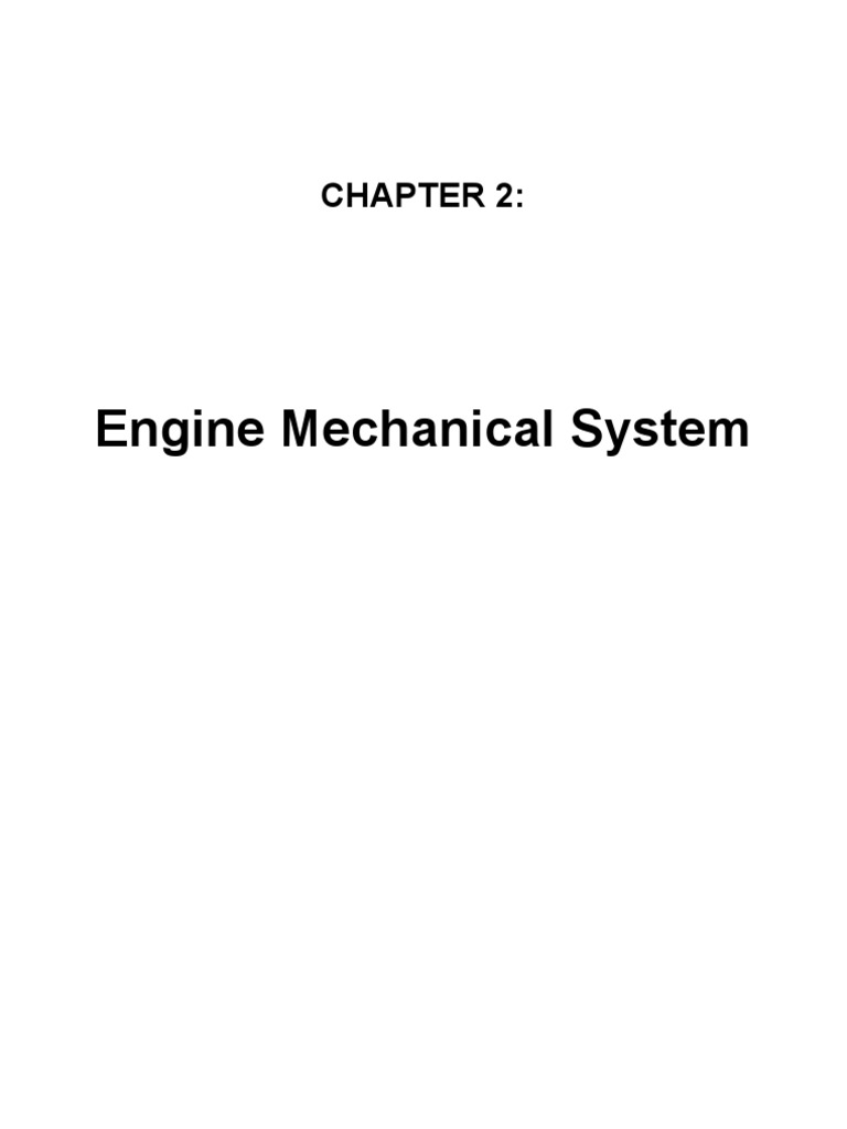 02-Engine Mechanical System | PDF | Piston | Cylinder (Engine)