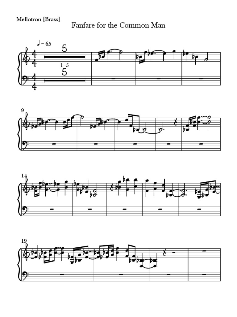 Fanfare for the Common Man Sheet Music | PDF