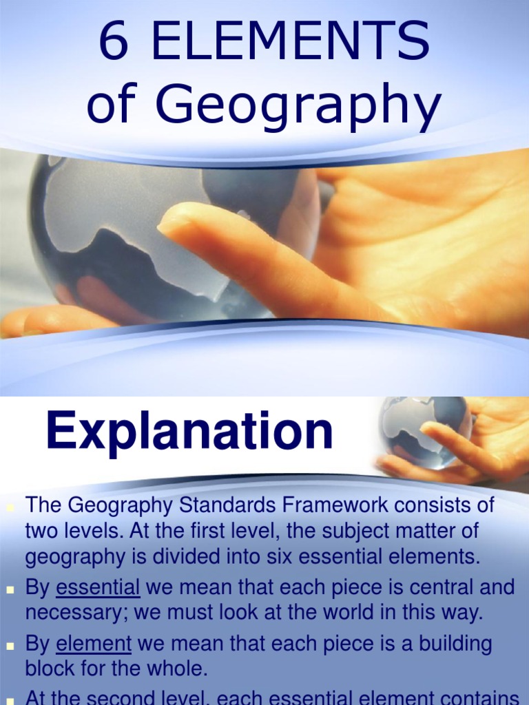 Six Elements of Geography | PDF | Geography | Perception