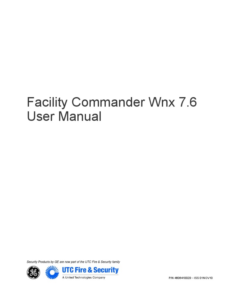 Facility Commander WNX 7.6 User Manual | PDF | Backup | Access Control