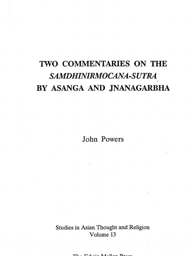 Powers - Two Commentaries On The Samdhinirmocana Sutra | PDF | Buddhist ...