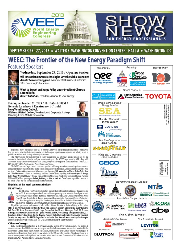2013 World Energy Engineering WEEC Newspaper | PDF | Energy Management ...