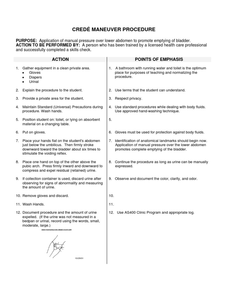 Crede Maneuver Procedure | PDF