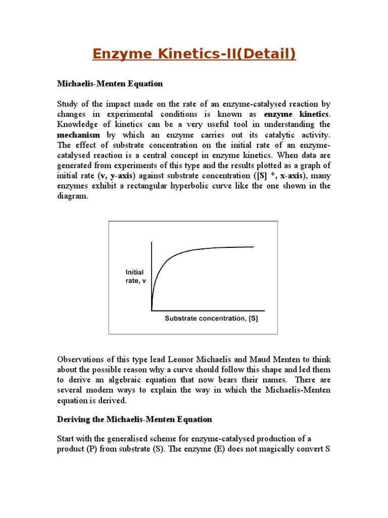 Enzyme Kinetics | Download Free PDF | Enzyme Kinetics | Unit Processes