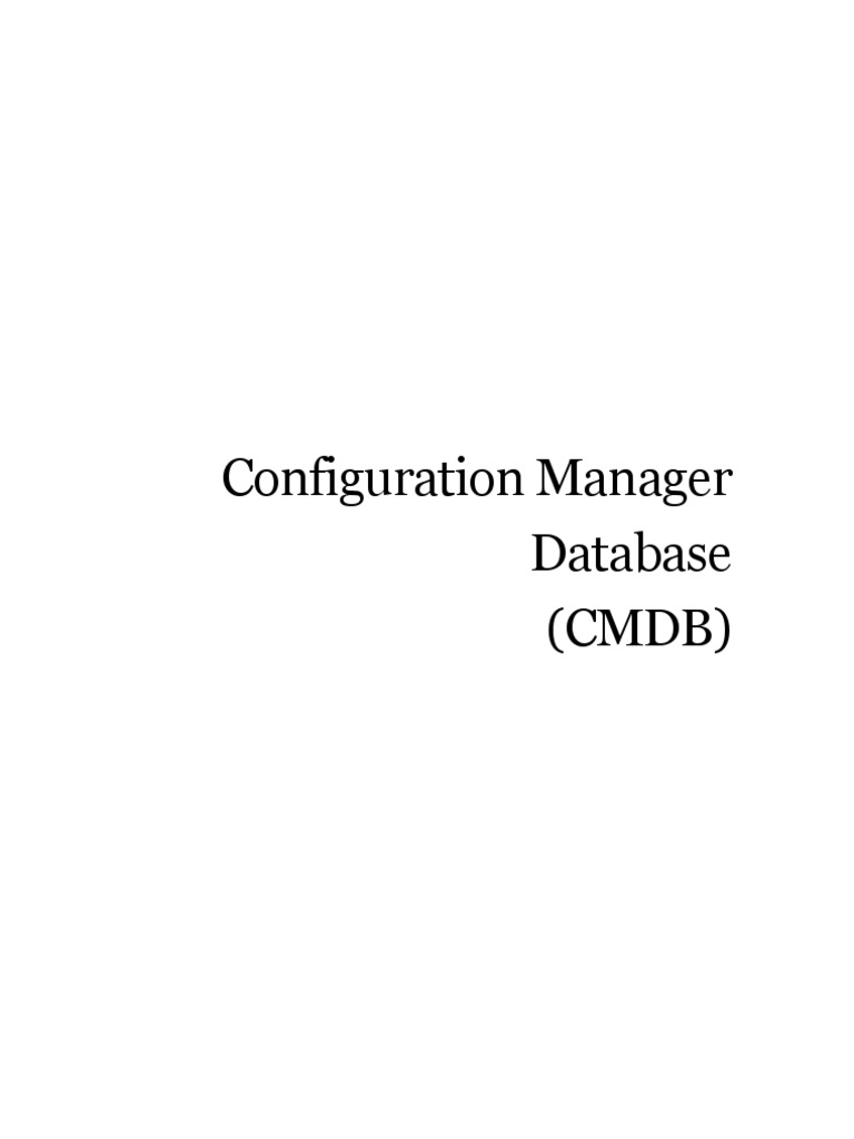 CMDB | PDF