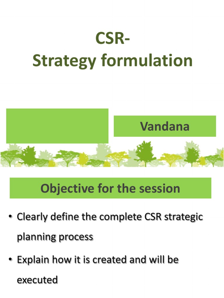 CSR Strategy Formulation | PDF | Corporate Social Responsibility | Non ...