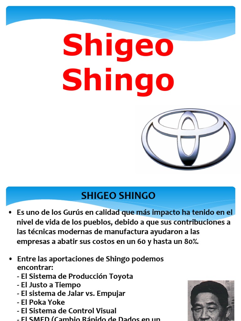 Shigeo Shingo | PDF | Producción y fabricación | Industrias
