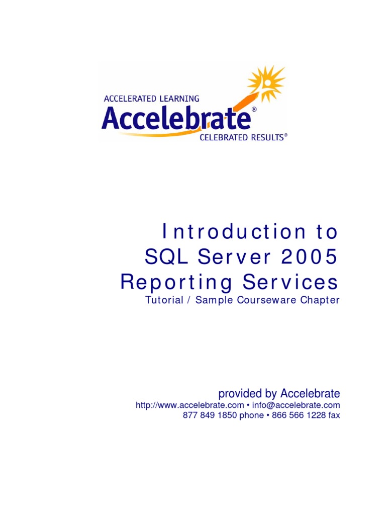 SSRS Tutorial | PDF | Microsoft Sql Server | Databases SSRS Tutorial | PDF | Microsoft Sql Server | Databases