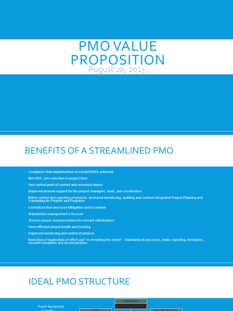 PMO Value Proposition and Setup Guide | PDF | Project Management ...